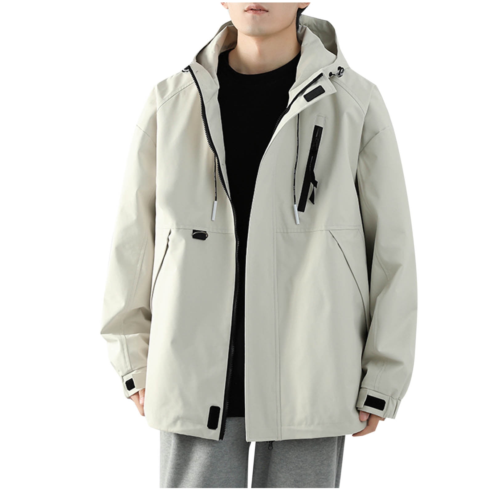 ohmzyzo Soft Shell Jacket Mens Waterproof Lightweight Hooded Softshell ...