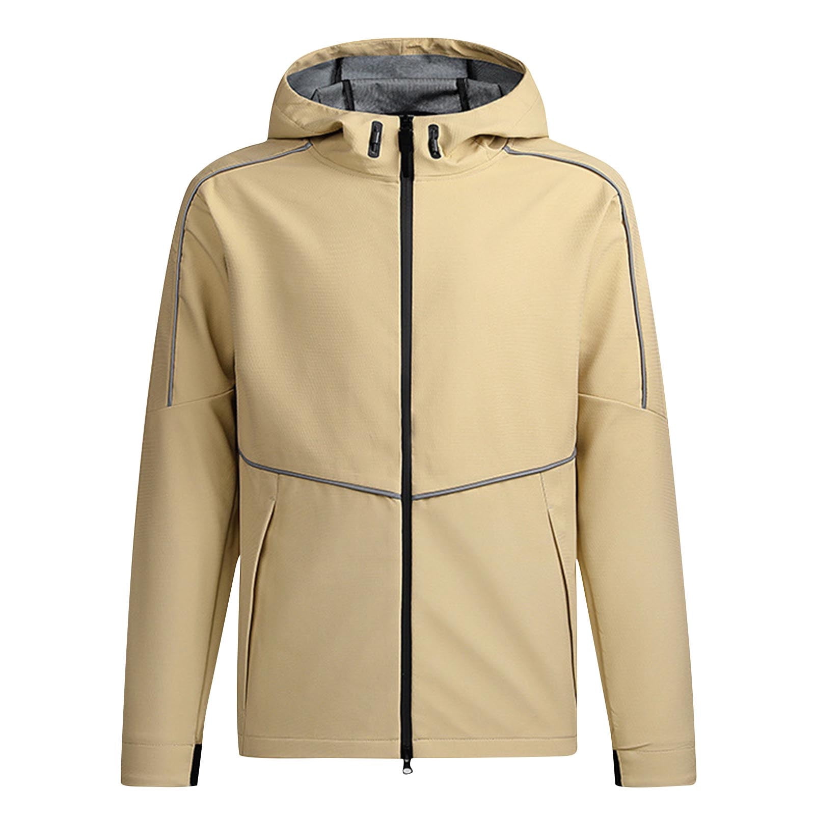 ohmzyzo Winter Windbreaker Jacket Men Big and Tall Hoodie Jacket ...