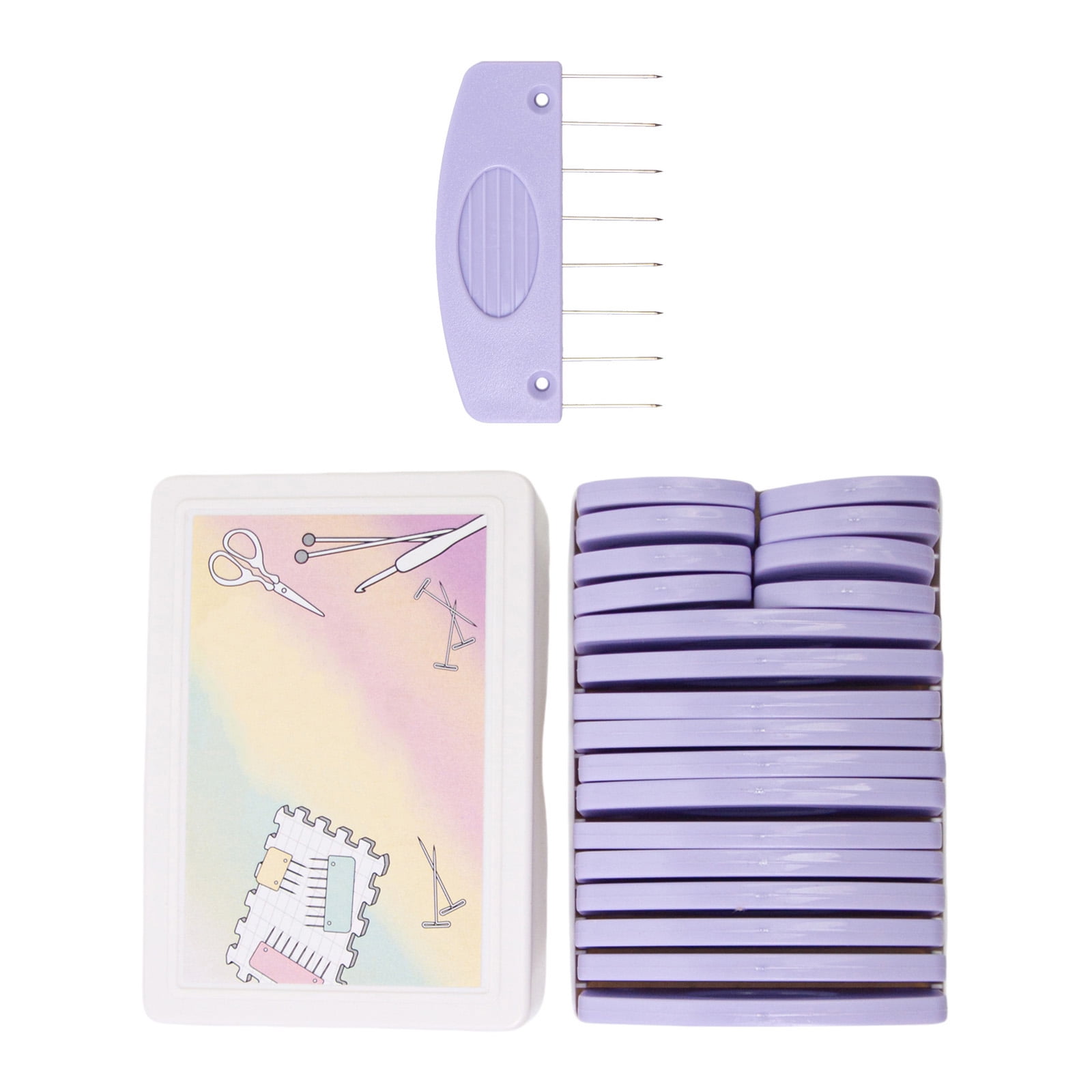 ohodhmnu 20Pcs Knit Blocking Combs with Pin Set 4-Pin 8-Pin Knit ...