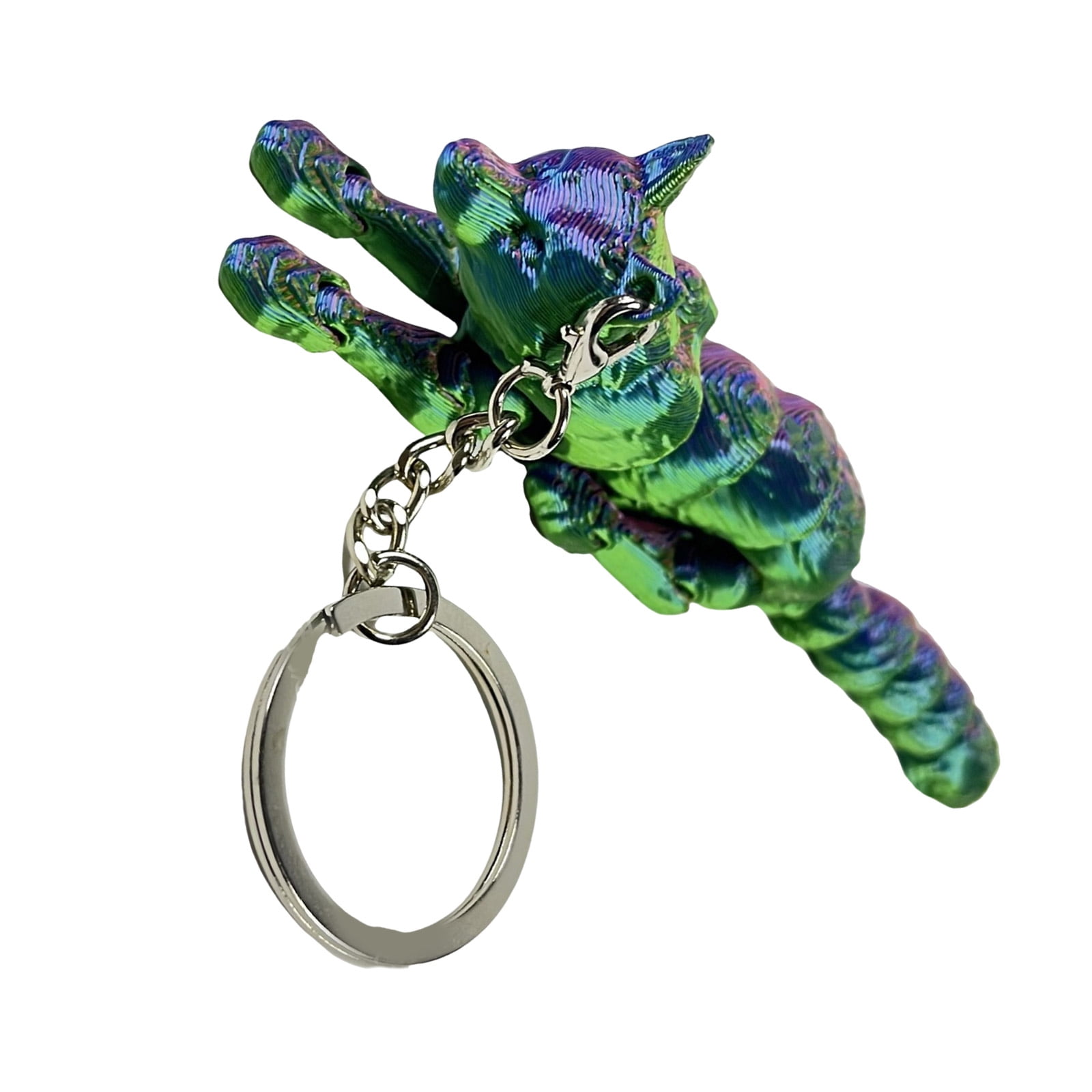 ohodhmnu 3D Printed Wolf Keychain with Realistic and Multiple Joint ...