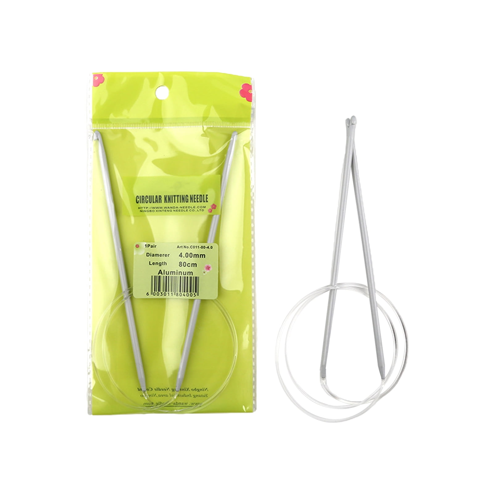 ohodhmnu Circular Stainless Steel Knitting Needle with Loop, 3mm/4mm ...