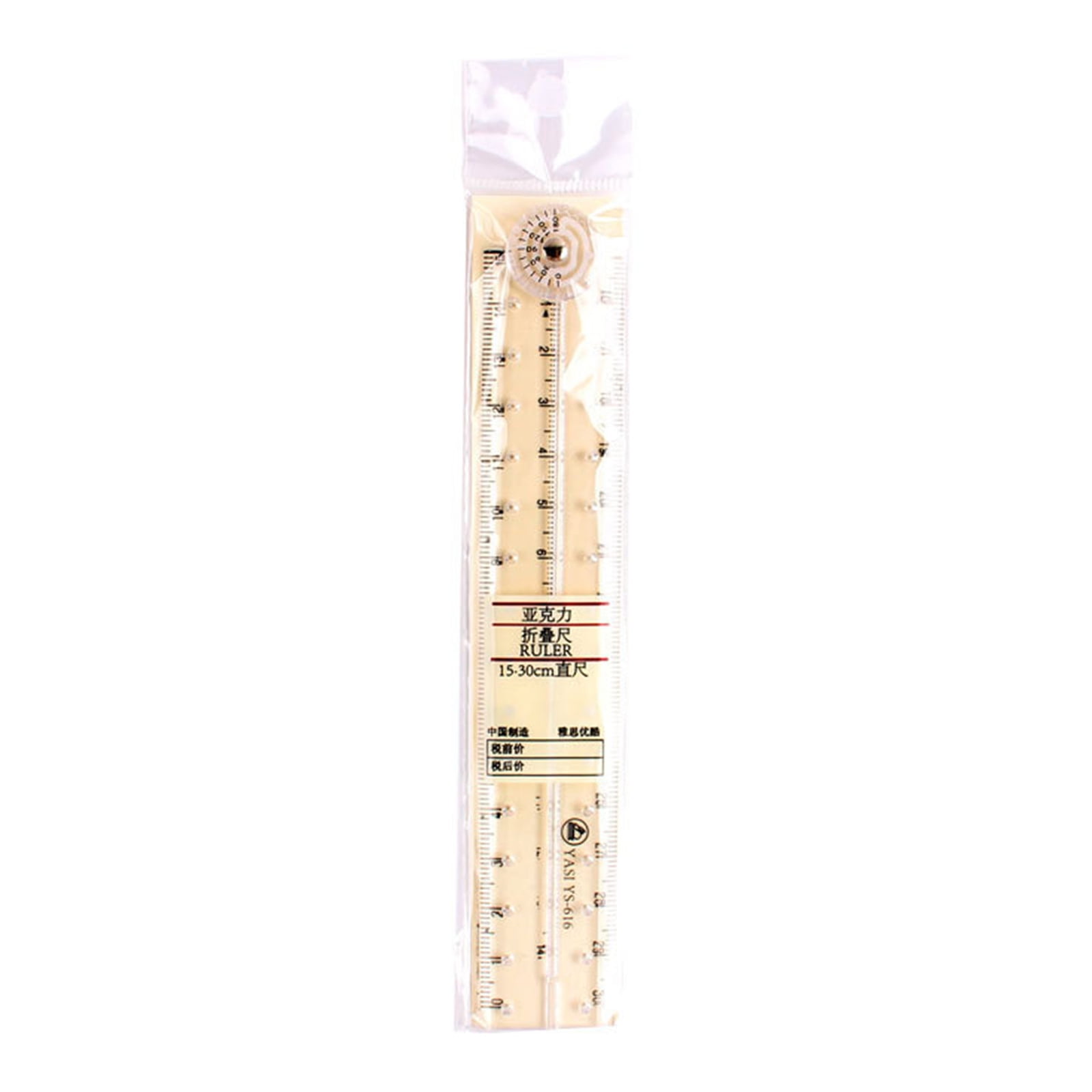 ohodhmnu Clear Acrylics Folding Ruler Straight Ruler for Student ...