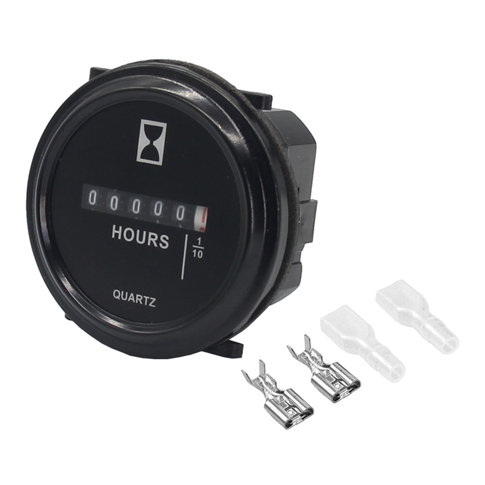 ohodhmnu Mechanical Hour Meter Gauge Professional Engine Hourmeter for 6-80V for Boat Auto UTV 2 ...