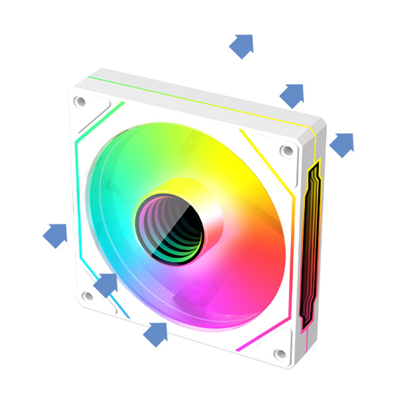 ohodhmnu Multicolored PC Case Fan 120mm ARGB Fan 4Pin Fan Computer Case ...