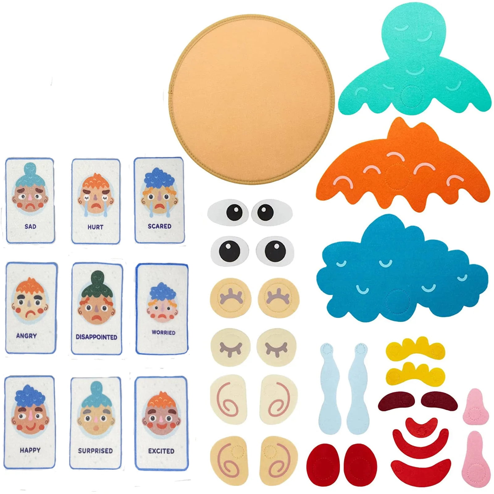 ohodhmnu Puzzle Facial Expression Learning & Matching Game Toy Creative ...