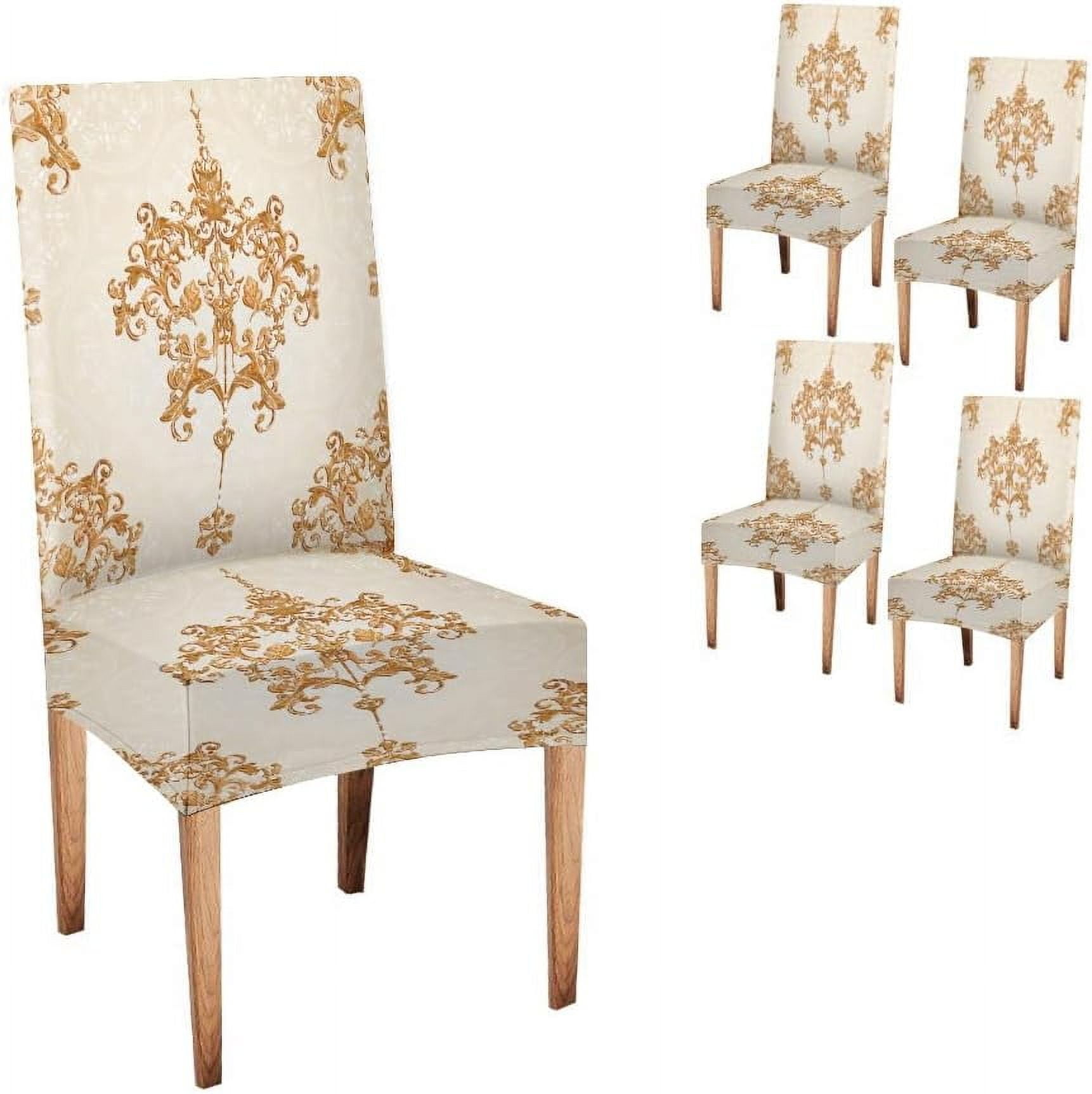 dxynlzq Luxury Chair Cover Texture Fabric Pattern Baroque Damask Floral ...