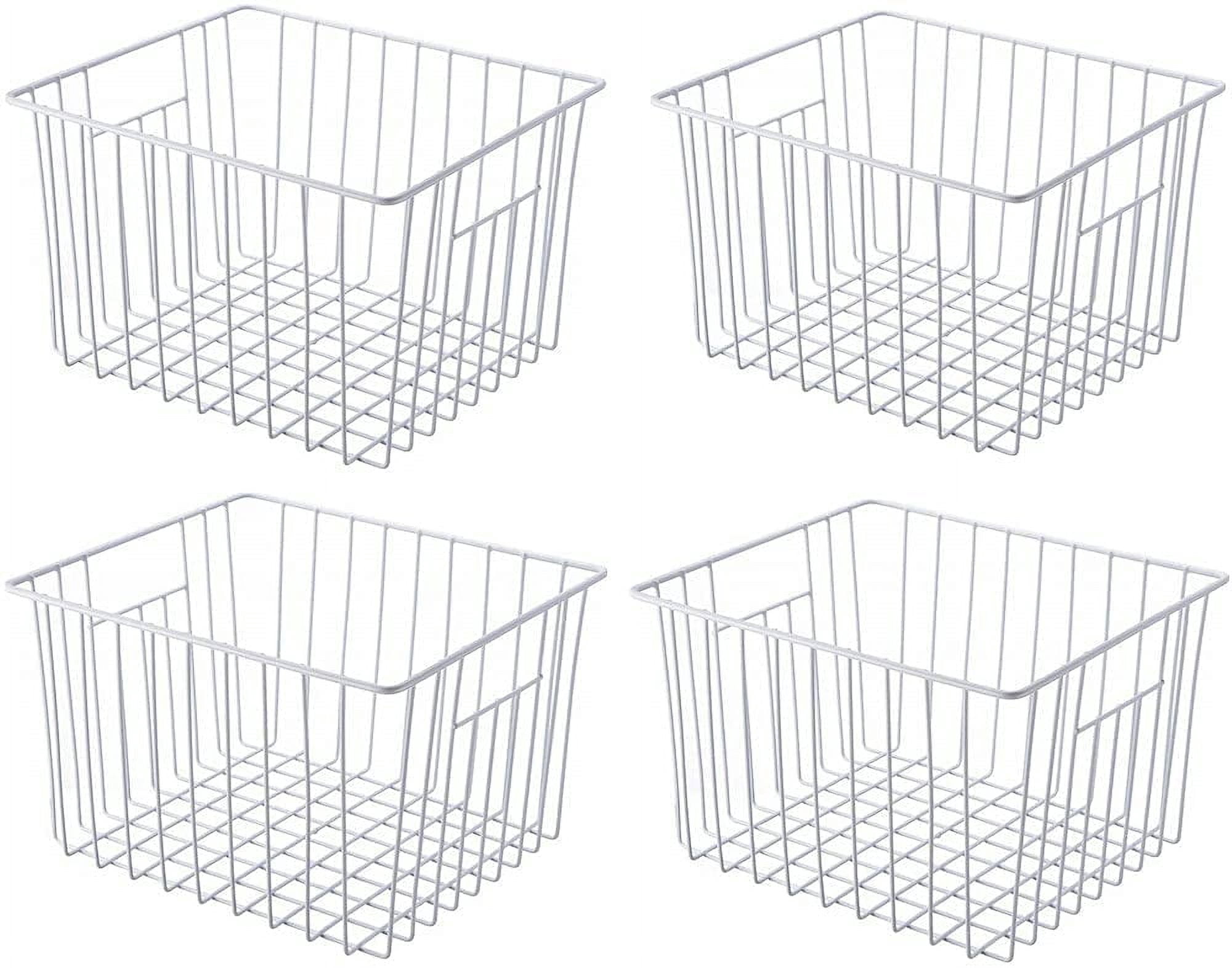 oitweito Freezer Wire Baskets Refrigerator Freezer Baskets Wire Metal ...