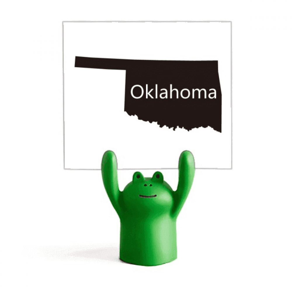 oklahoma ameusa map outline Memo Holder Cartoon Animal Frog Stand ...