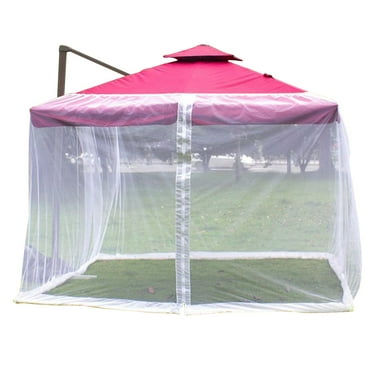 IdeaWorks Patio Outdoor Net Enclosure 11' Bug-Free Umbrella Table ...