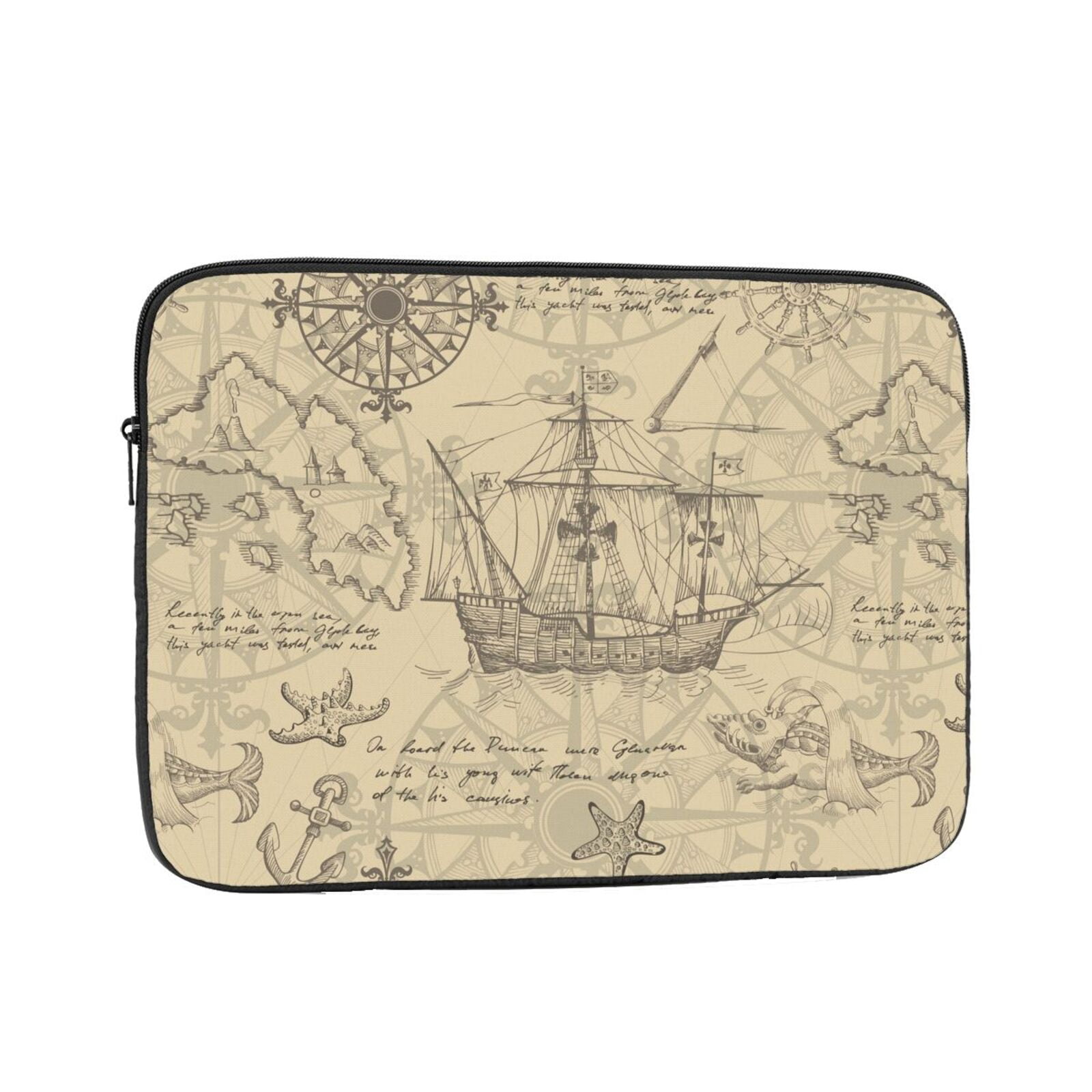 old caravel vintage sailboat 15 inch Portable Laptop Sleeve Compatible ...
