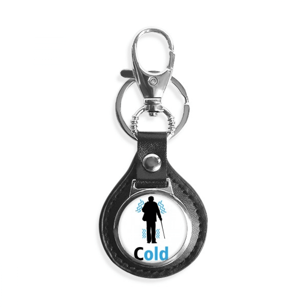 old man crutch cold weather key link chain keyholder finder hook metal ...
