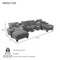 (old:w3163s00028) Modular Sectional Sofa, Oversized Deep Seat U Shaped ...