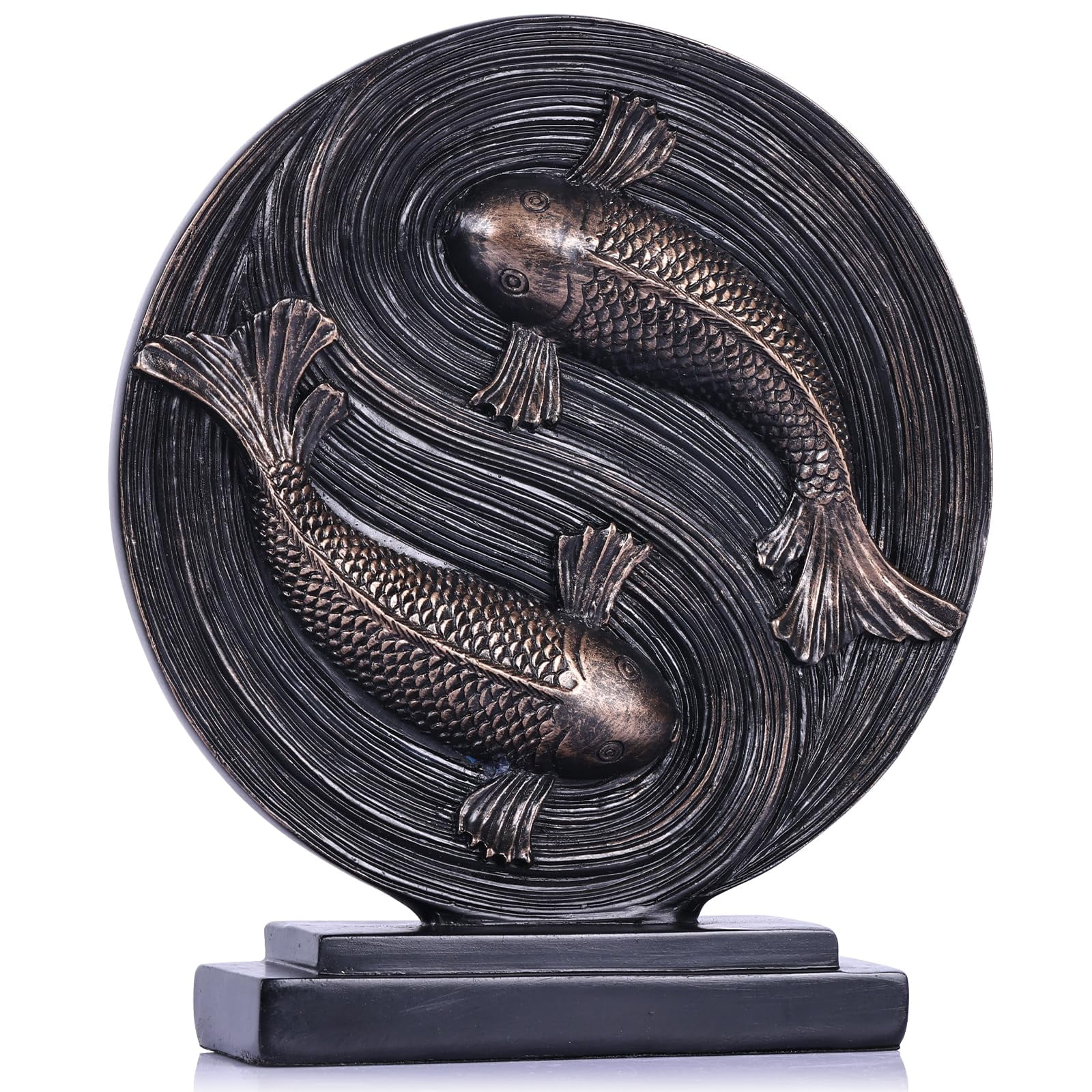 oliruim Feng Shui Decor Fish Statue, Modern Art Koi Fish Good Fortune ...