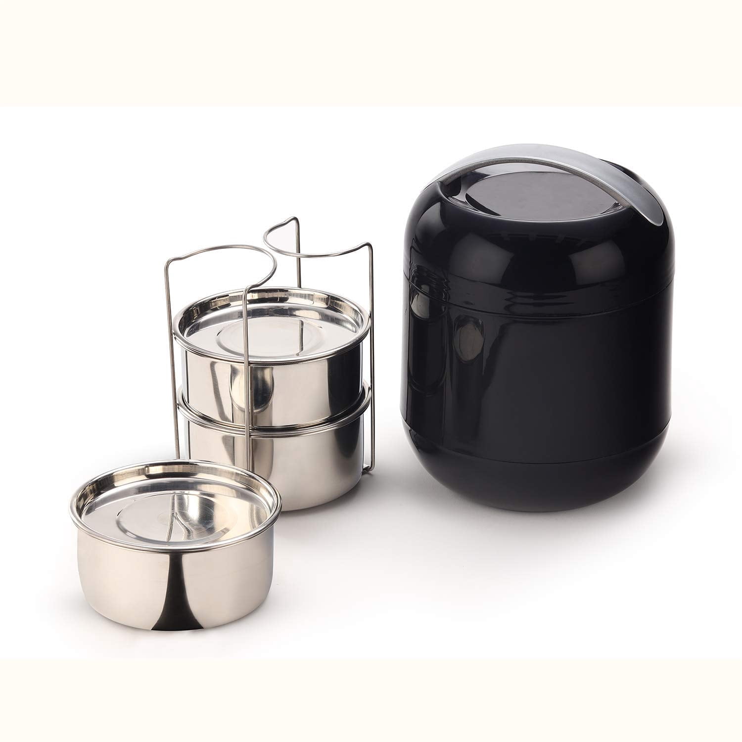 SOPL-OLIVEWARE Bella Lunch Box, 3 Stainless Steel Containers 300ml Each ...