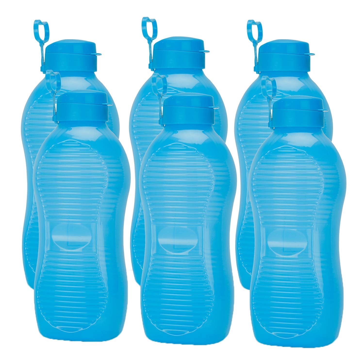 oliveware King Plastic Water Bottle, 2L, Set of 6, Blue - Walmart.com