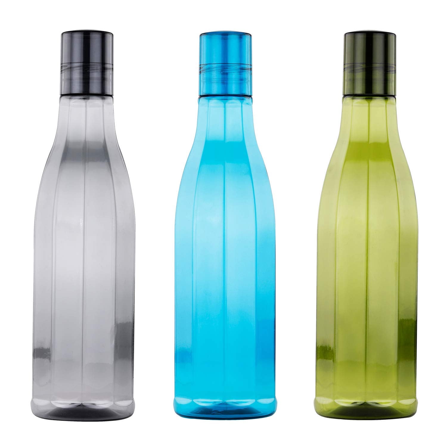 oliveware Premium AKQUA Range Plastic Water Bottle, 1L, Set of 3 ...