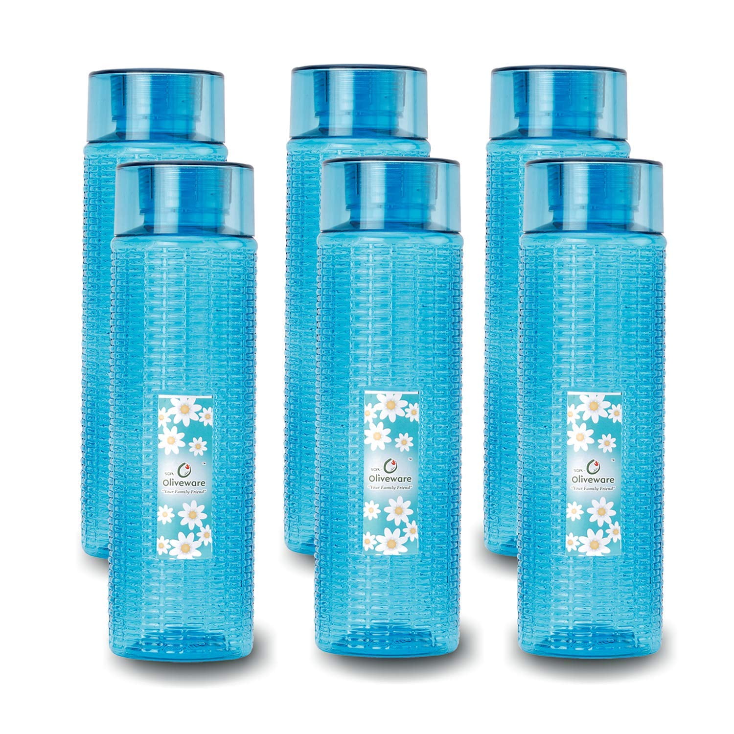 oliveware Round Water Bottle, BPA Free & 100% Leak Proof, 1 Litre ...