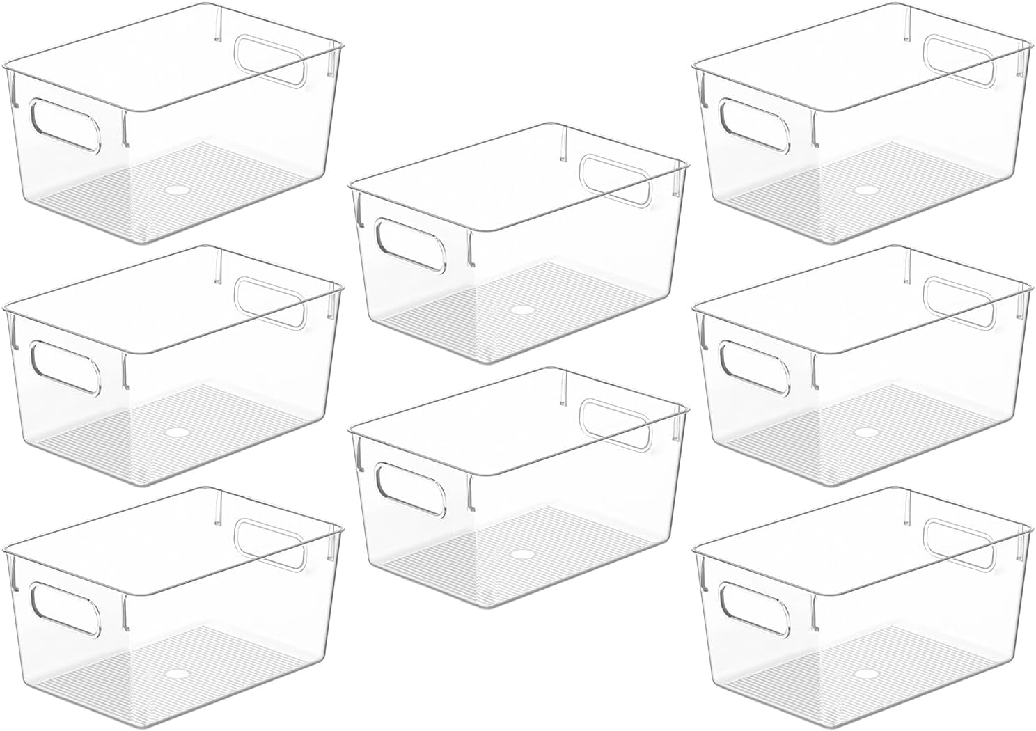 oljyd Clear Plastic Storage Bins Perfect for Kitchen Organization or ...
