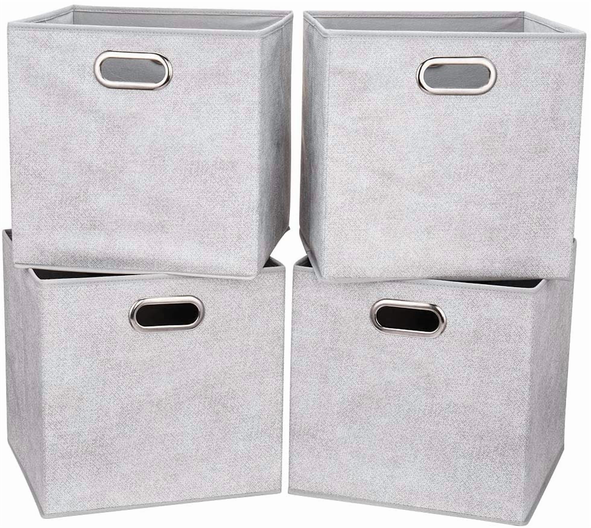 Hltser Cloth Storage Bins Thick Fabric Drawers Foldable Cubes Basket ...