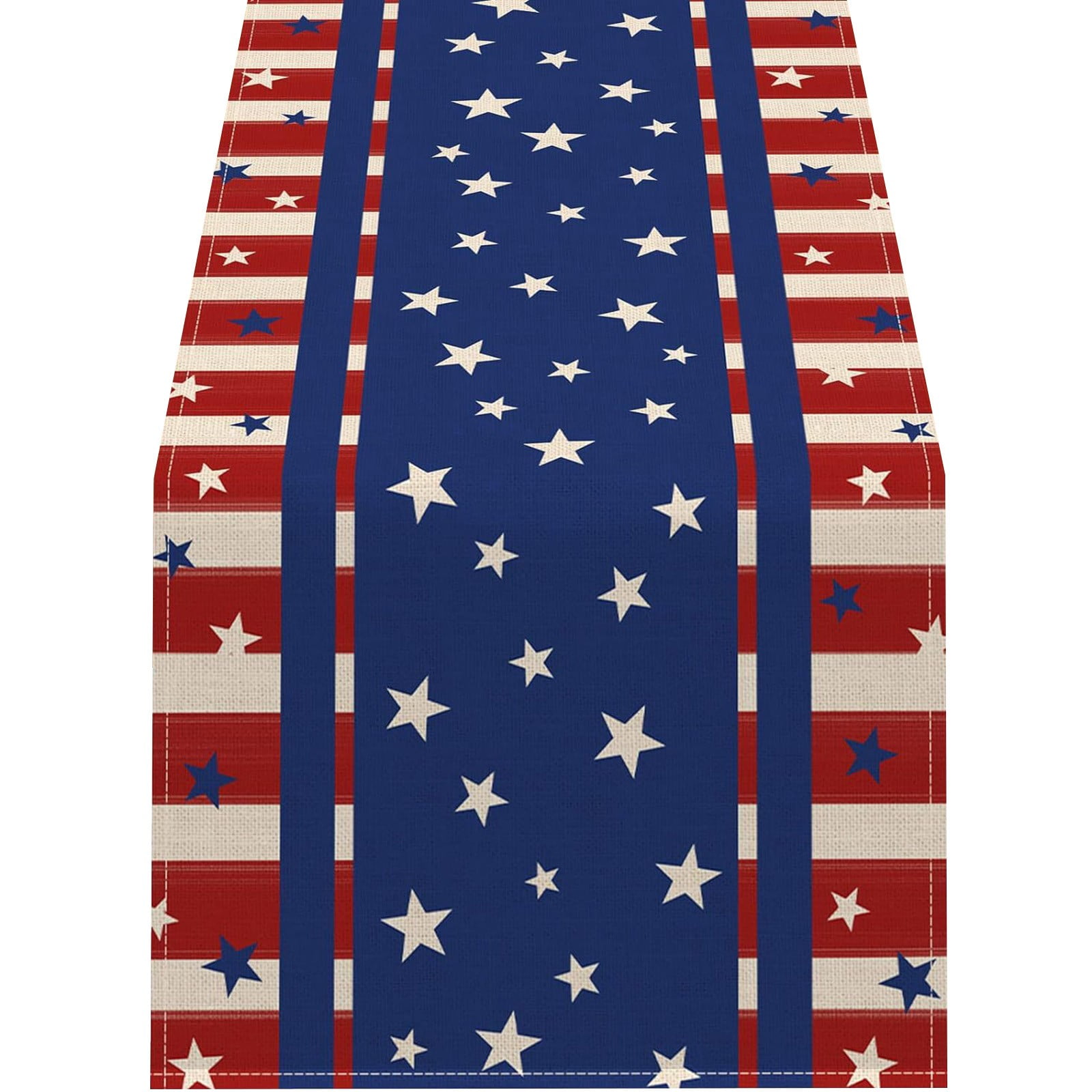 olkpmnmk 4th of July Table Runner 13x72 Inches,Patriotic Memorial ...