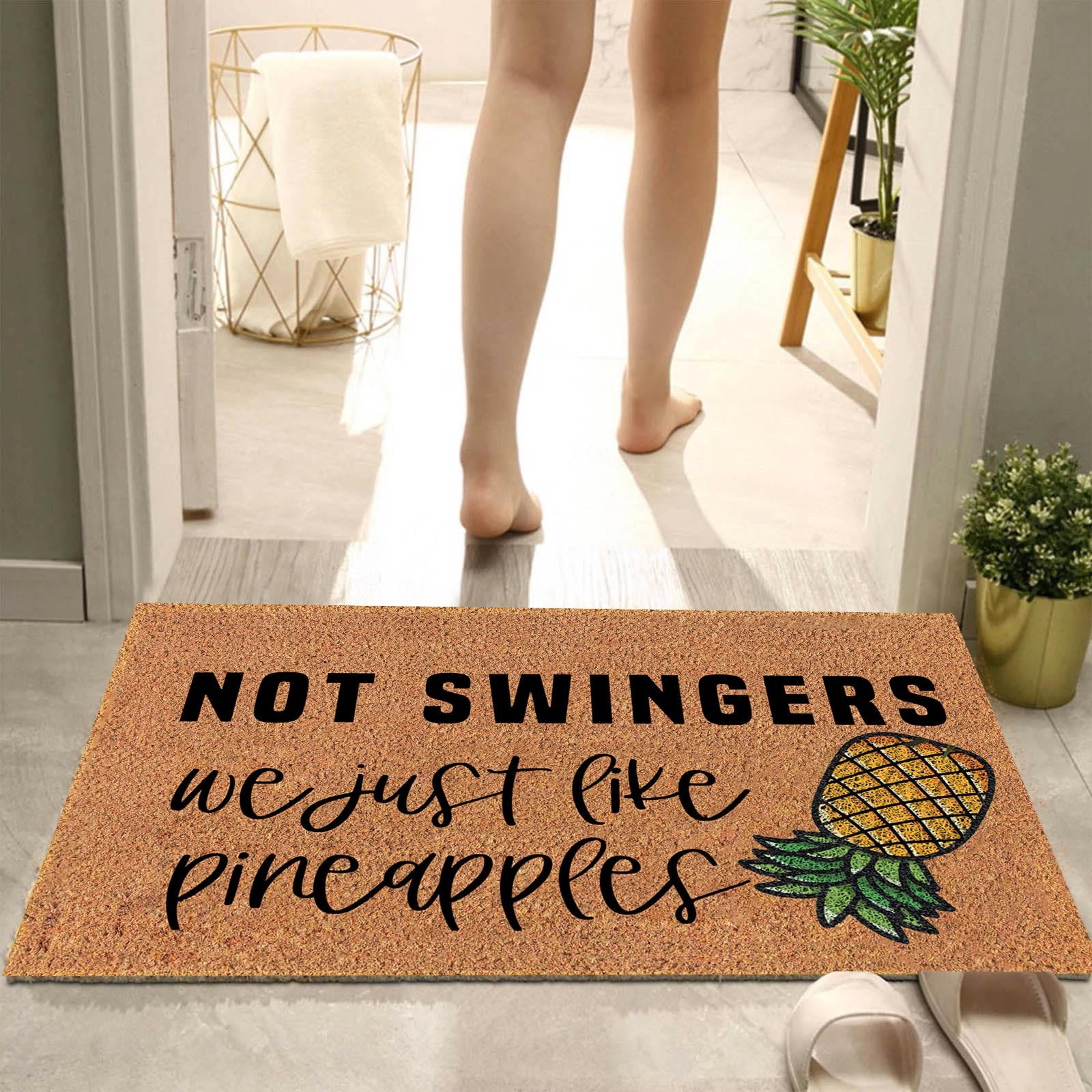 olkpmnmk Clearance Sale!Door Mat,Fun Pineapple Letter Printed Door Mat ...
