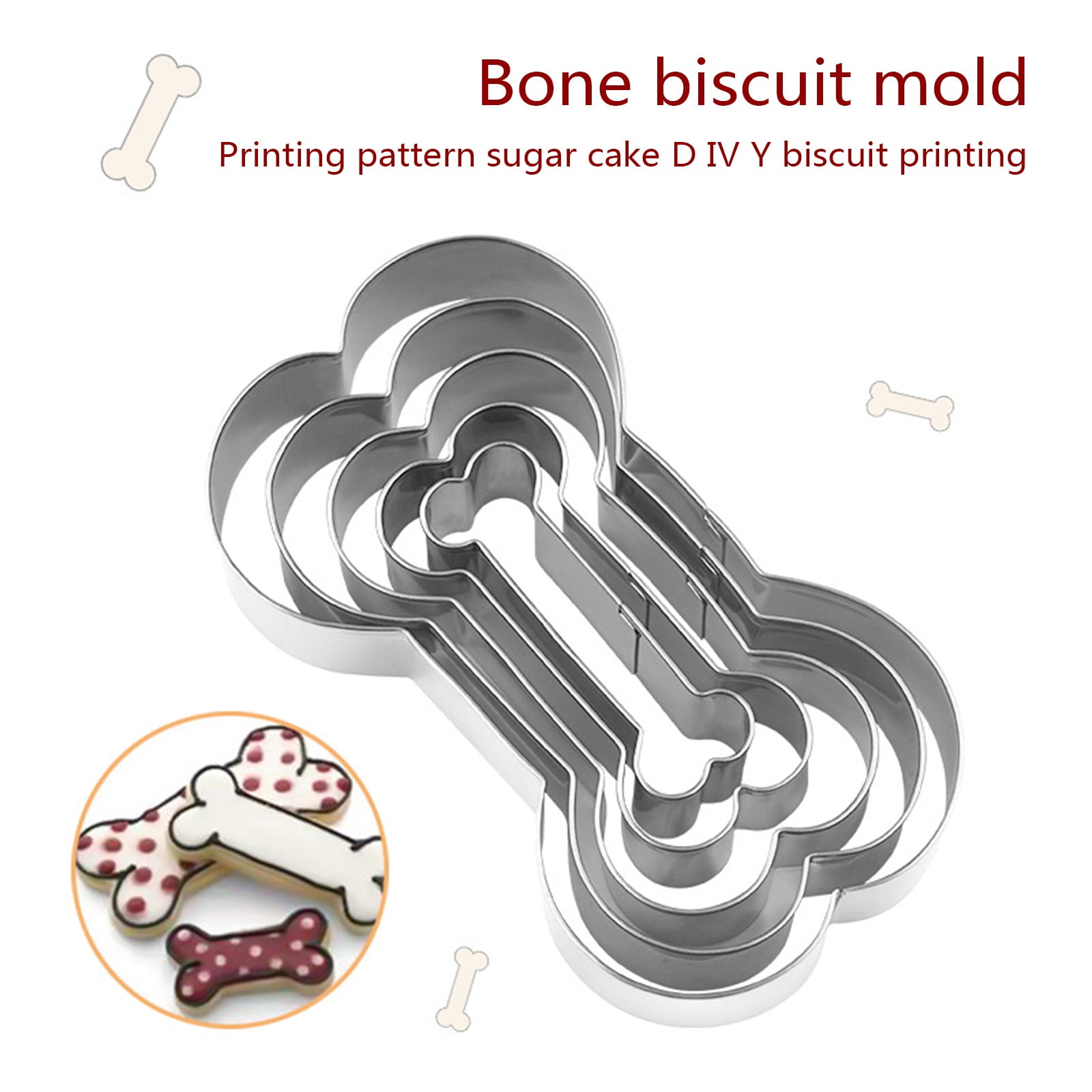 olkpmnmk Dog Bone Cookie Cutters Cookie Cutters Baked Dog Bone Biscuits ...