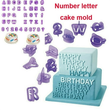 Way To Celebrate Alphabet and Number Plastic Cookie Cutter Set 36 ...