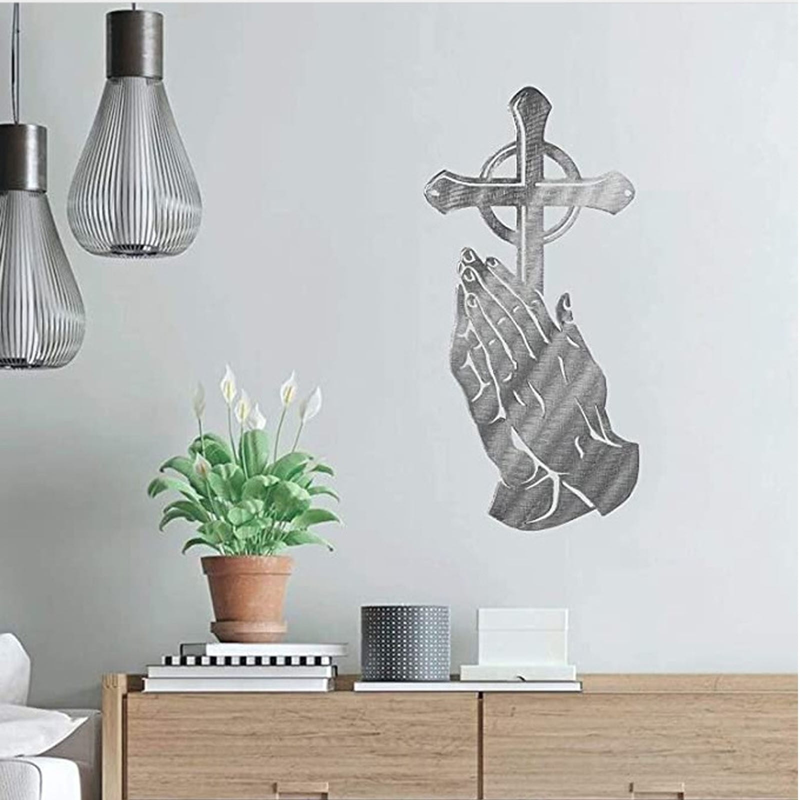 olkpmnmk Peel And Stick Wallpaper Wall Decor Peace Prayer Hand Wall ...