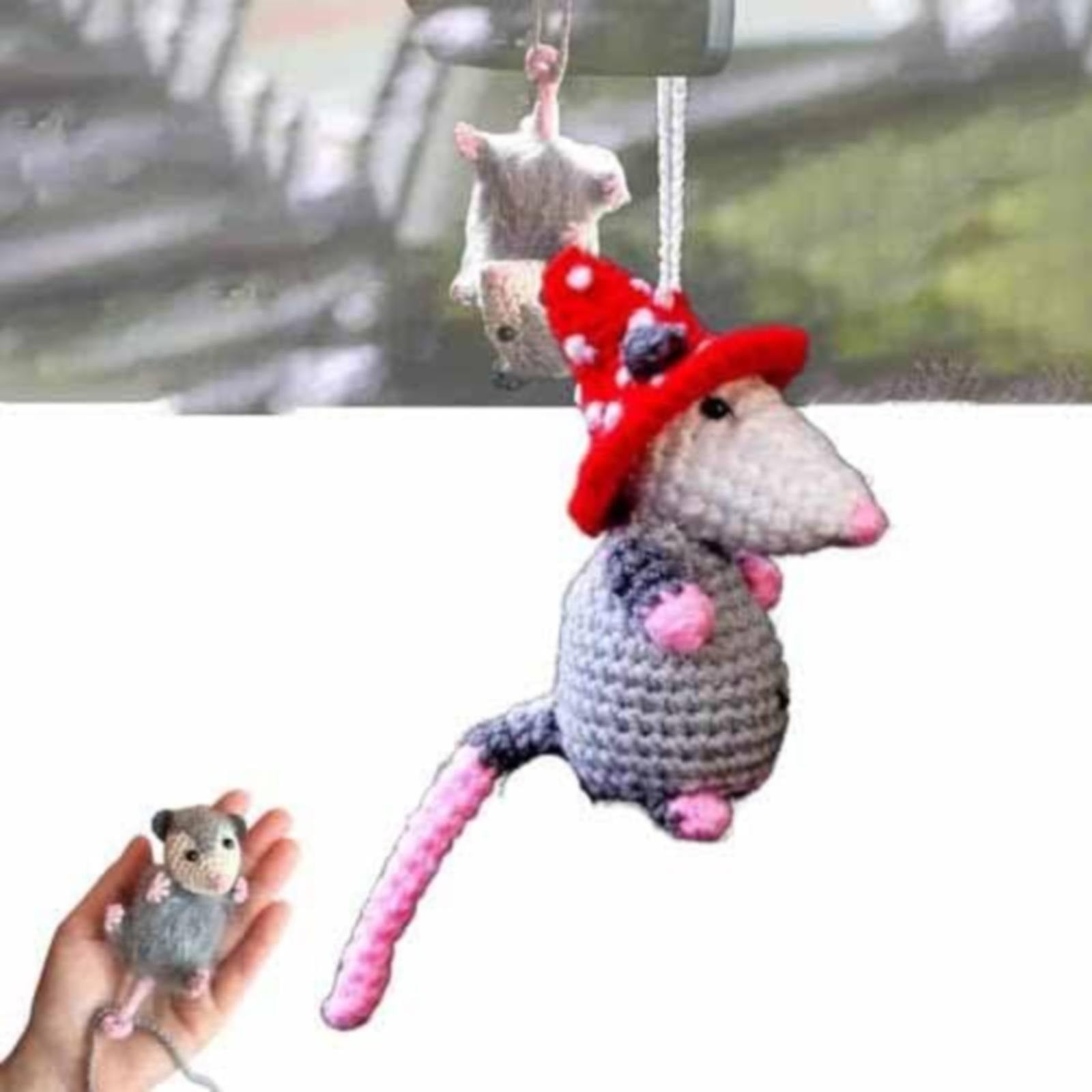 olkpmnmk Possum Car Charm Handmade Crochet Knitted Possum Car Pendant ...