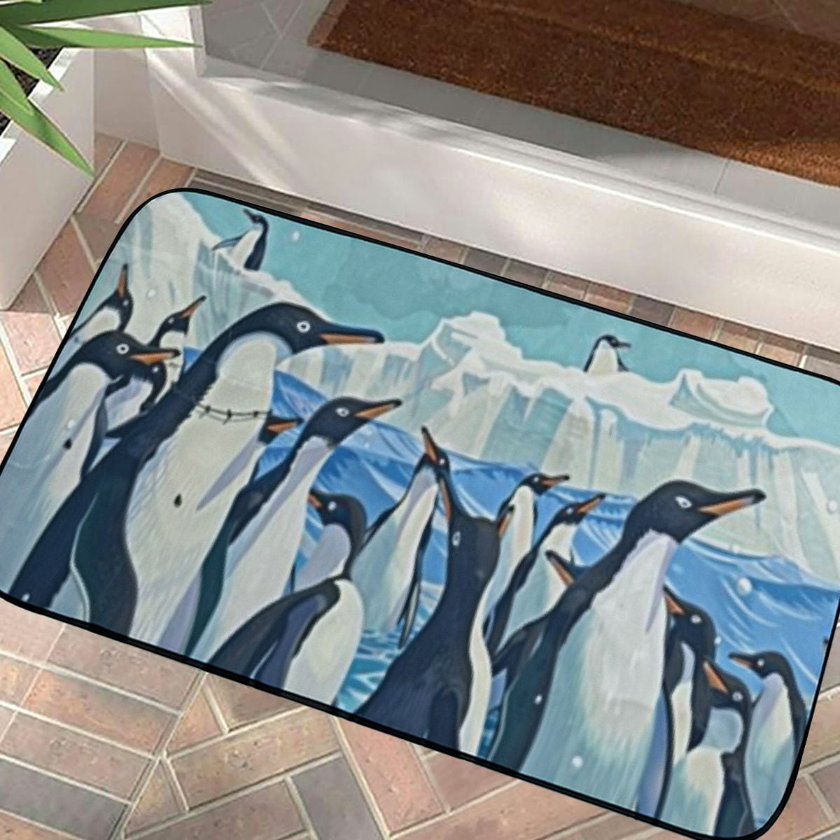 on A Floating Iceberg Doormats Non-Slip Memory Foam Floor Welcome ...