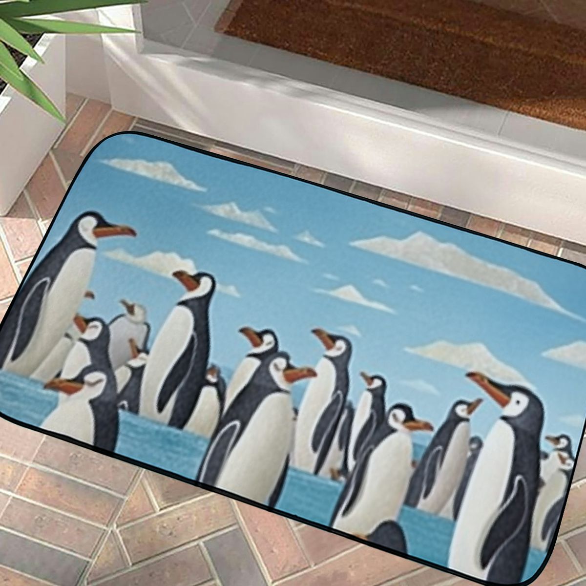 on A Floating Iceberg Furry Doormats Non-Slip Memory Foam Indoor ...