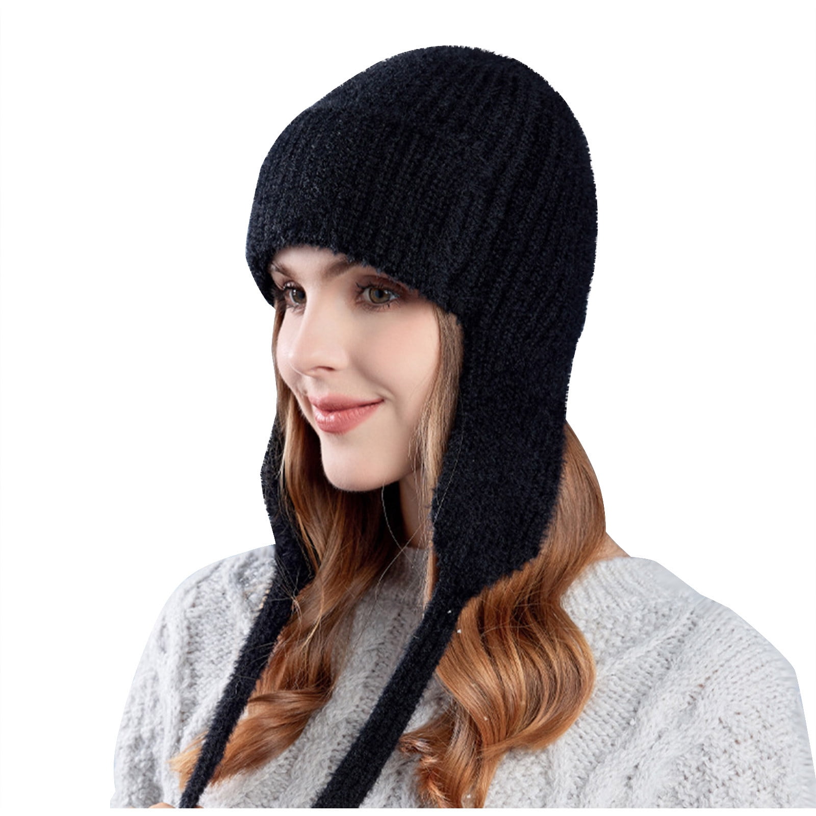 Busydd Women's Winter Hats Warm Soft Solid Color Ribbed Knit Beanie ...