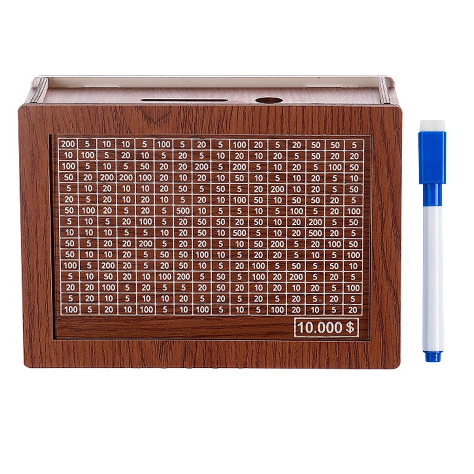 Wooden Money Box with Money and Numbers with Counter Crafts Portable ...