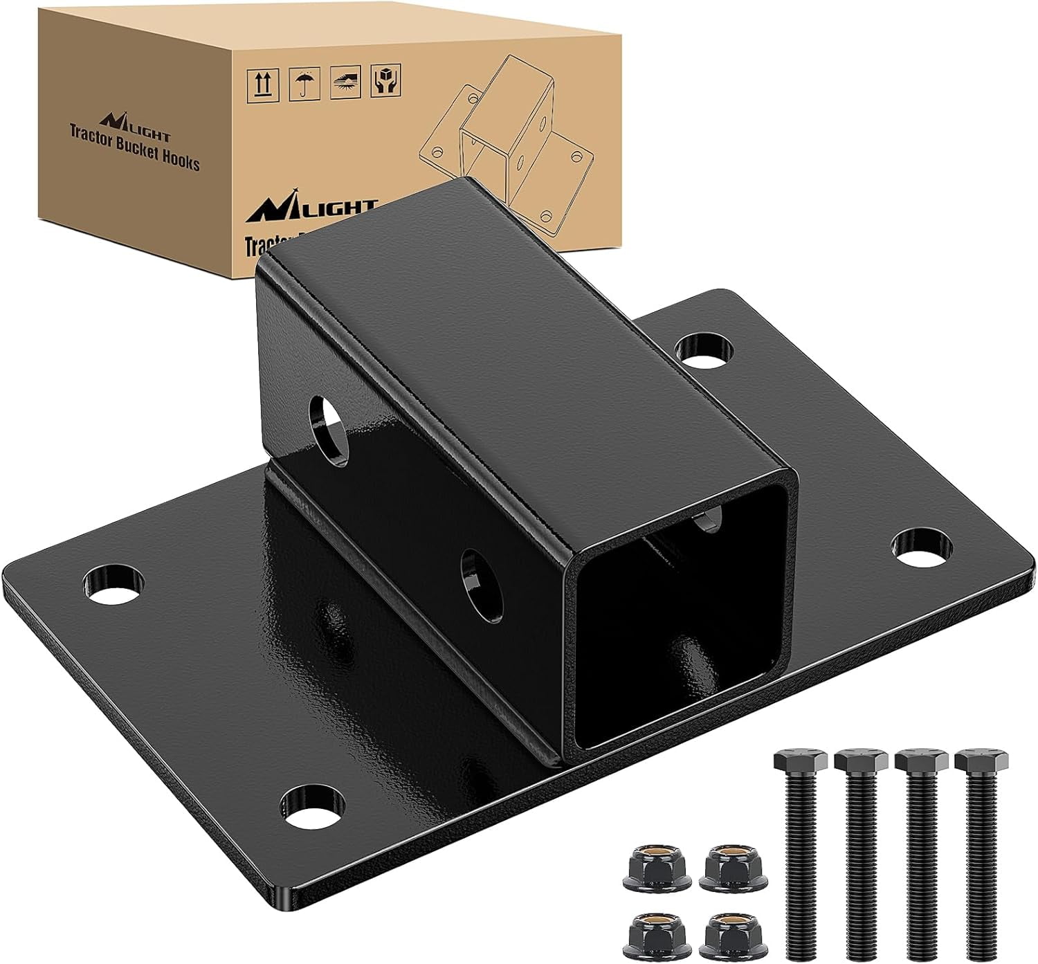 on Tractor Bucket 2 inch Towing Receiver 5/8”Pin Hole Class 3 Trailer ...