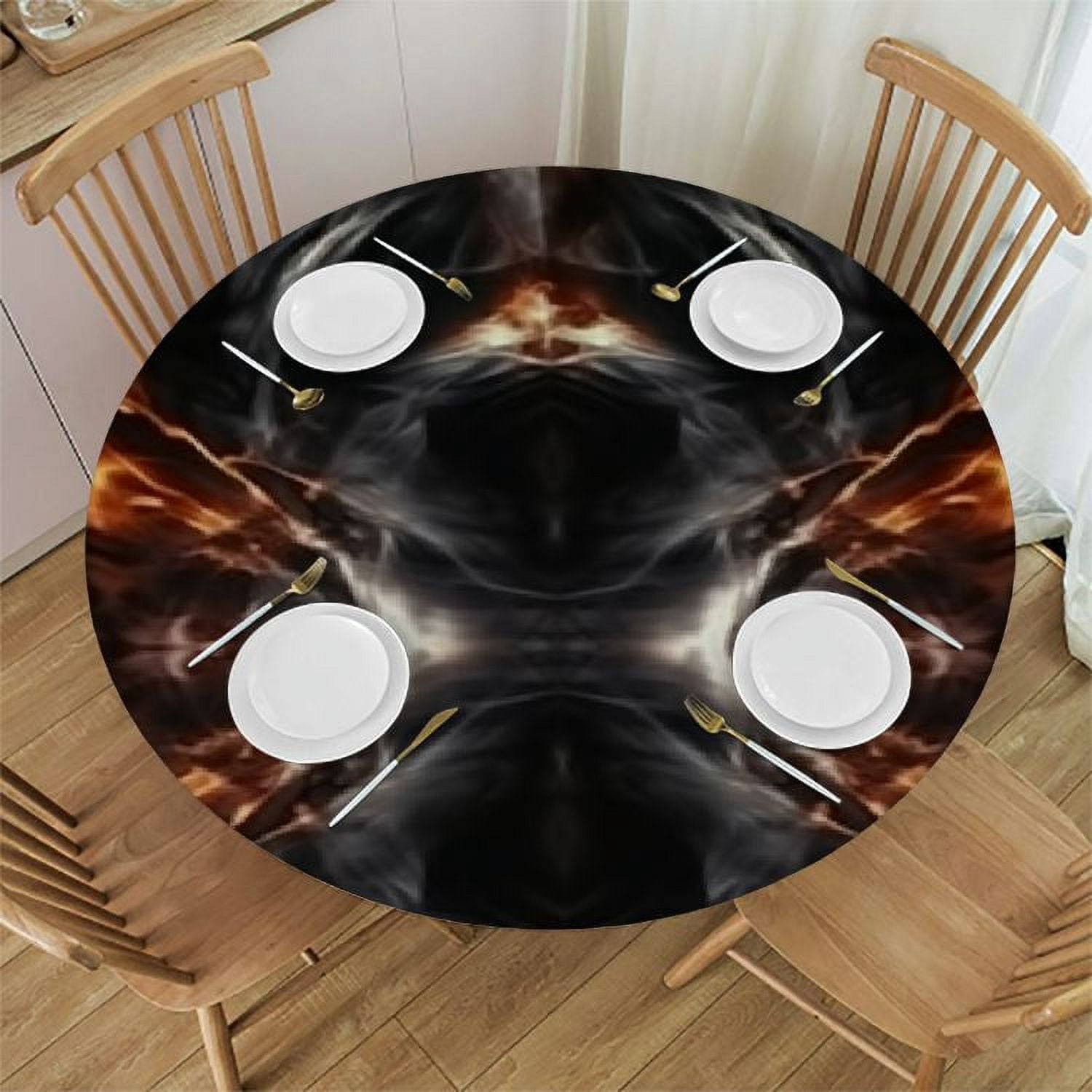 on and Flame Splashing Pattern Round decorative tablecloth can be ...