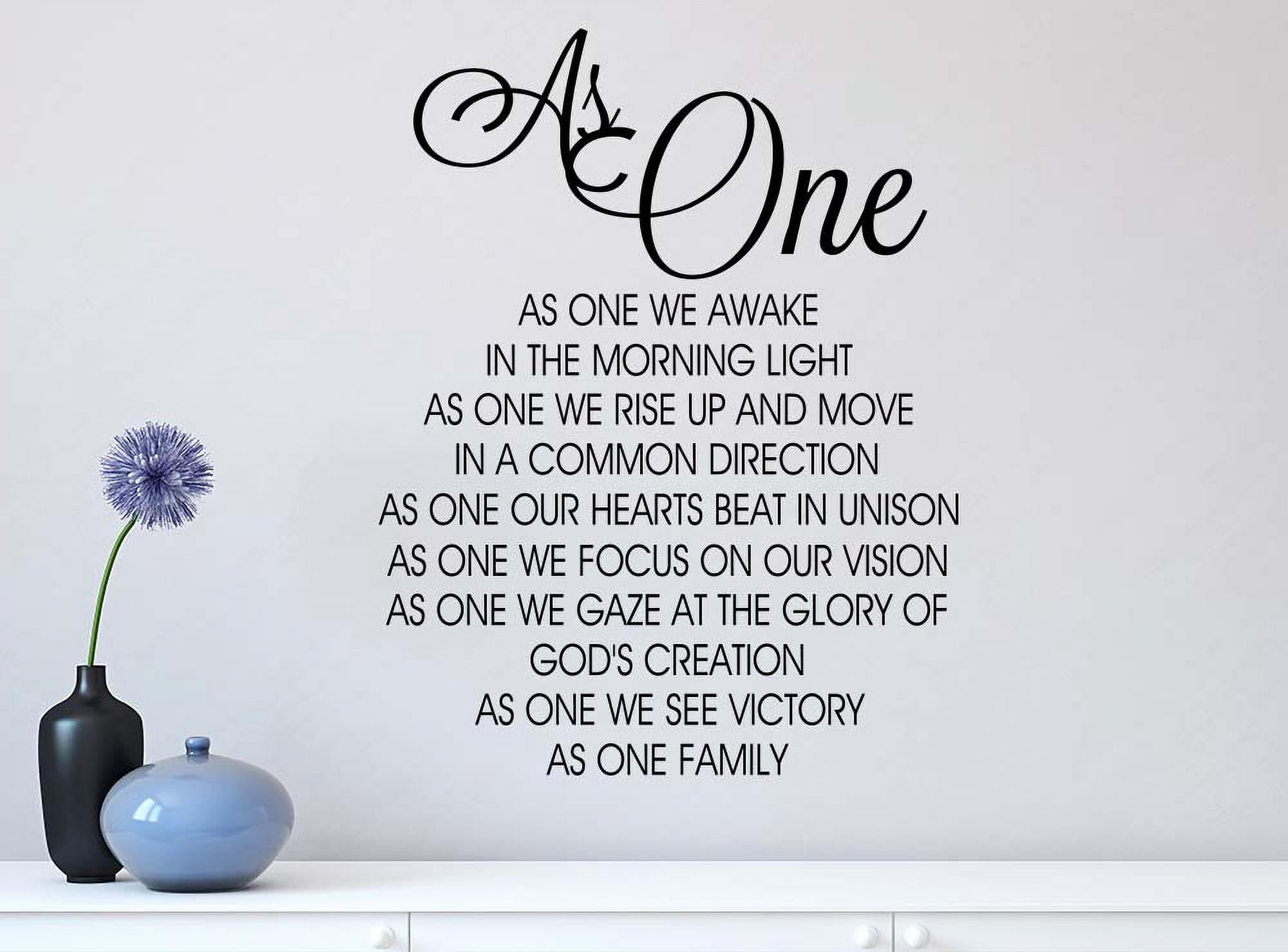 As one we awake in the morning light we rise up and move 18 x 23 ...