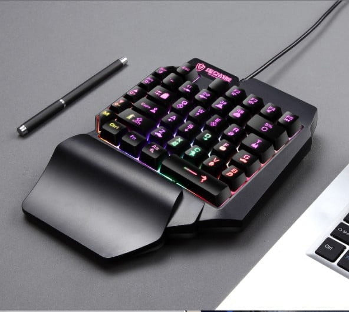 one-handed gaming mechanical keyboard Gun God Throne left-hand small keyboard mobile game ...