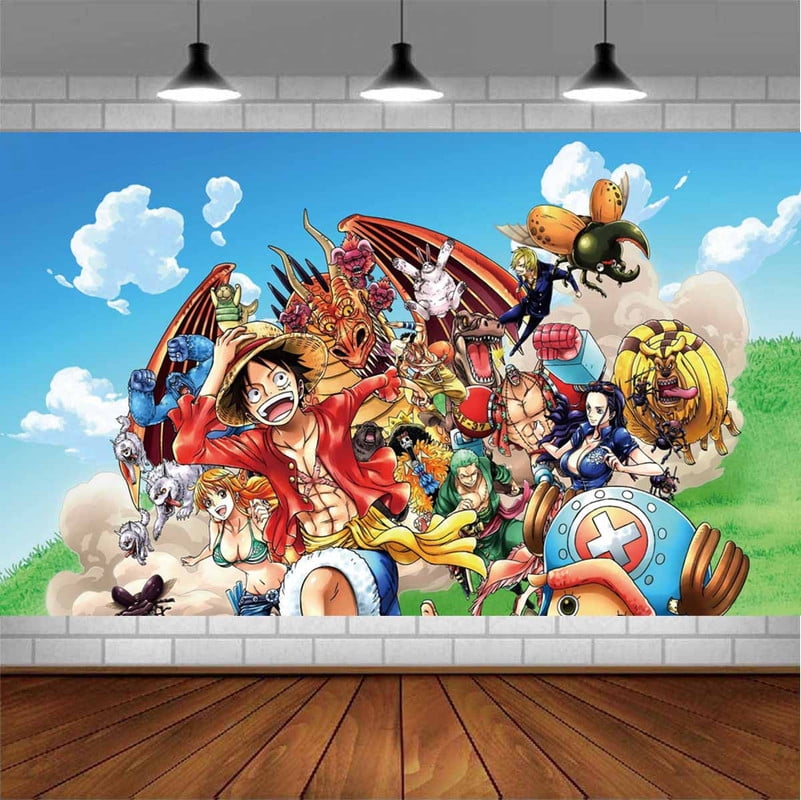 one piece Backdrop Banner Party Supplies Poster Movie Theme Background ...
