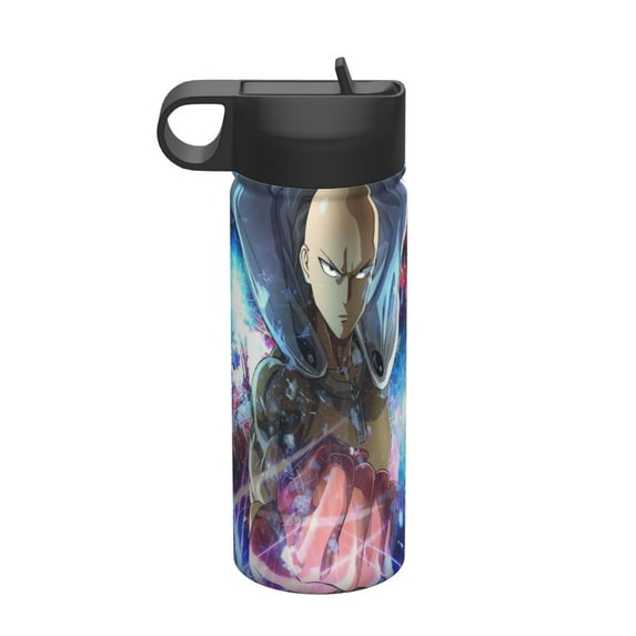 one punch man Kids Insulated Water Bottle With Straw - 18 Oz Stainless ...