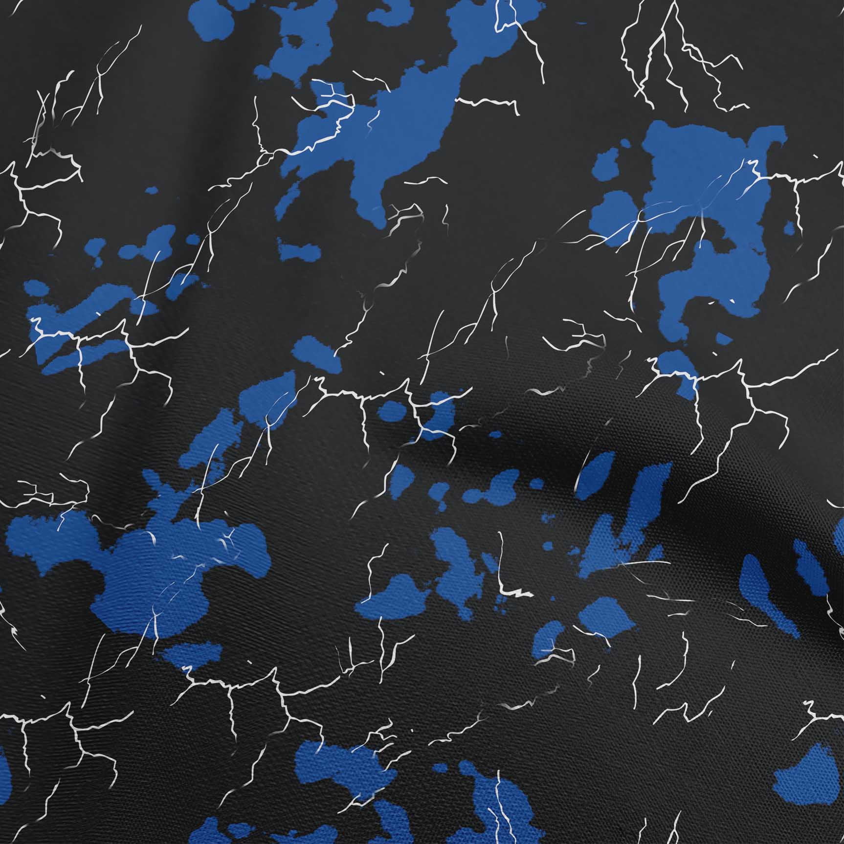 oneOone Cotton Cambric Blue Fabric Abstracts Diy Clothing Quilting ...