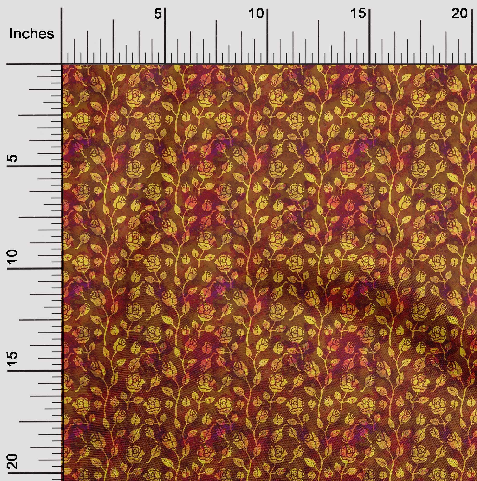 oneOone Cotton Cambric Brown Fabric Batik Sewing Fabric By The Yard ...