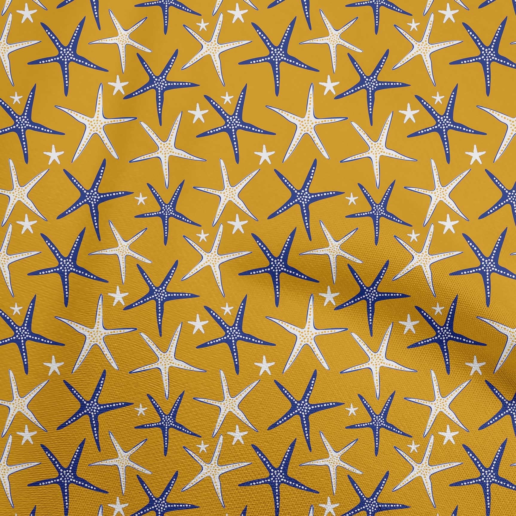 oneOone Cotton Cambric Gamboge Yellow Fabric Starfish Diy Clothing ...