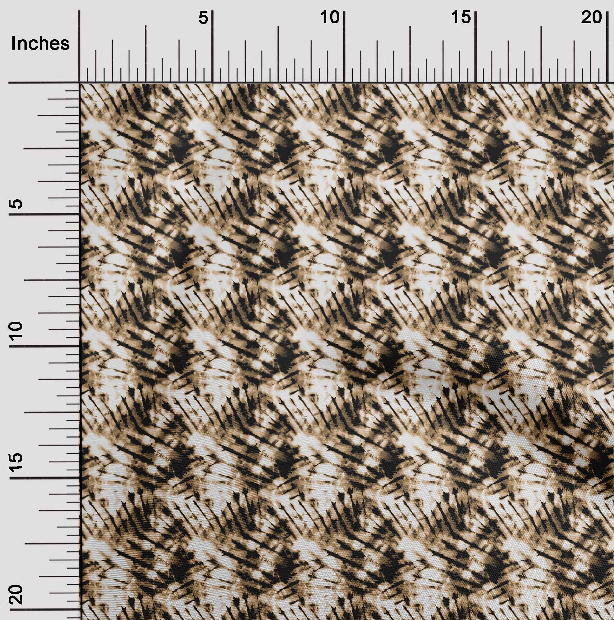 oneOone Cotton Cambric Light Brown Fabric Animal Skin Sewing Material ...