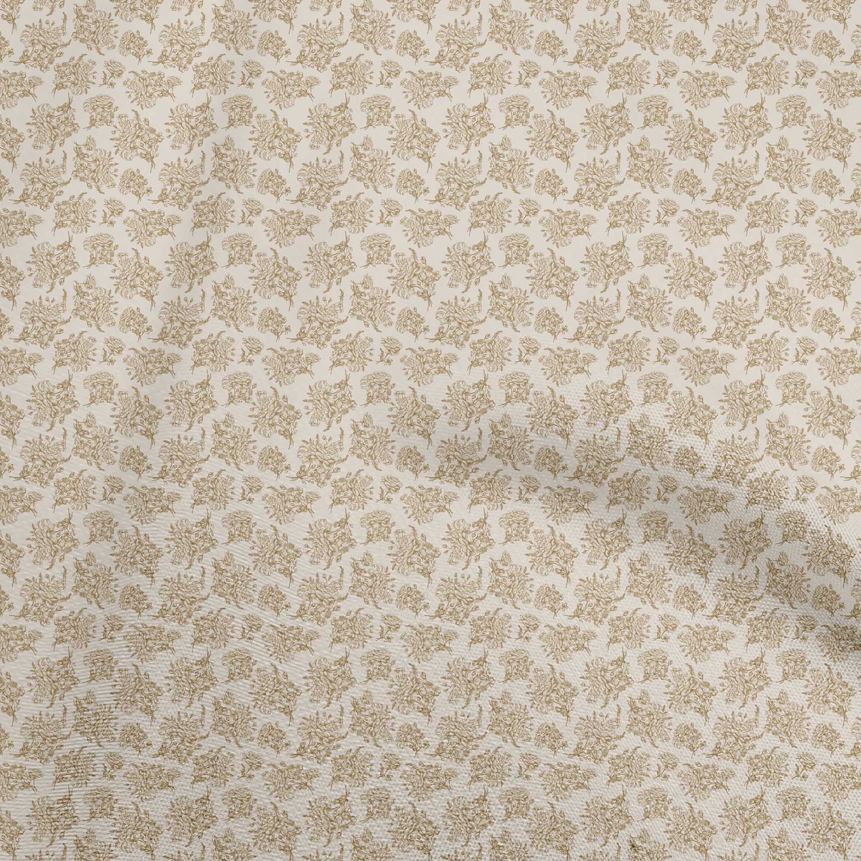 oneOone Cotton Cambric Light Brown Fabric Toile Sewing Fabric By The ...