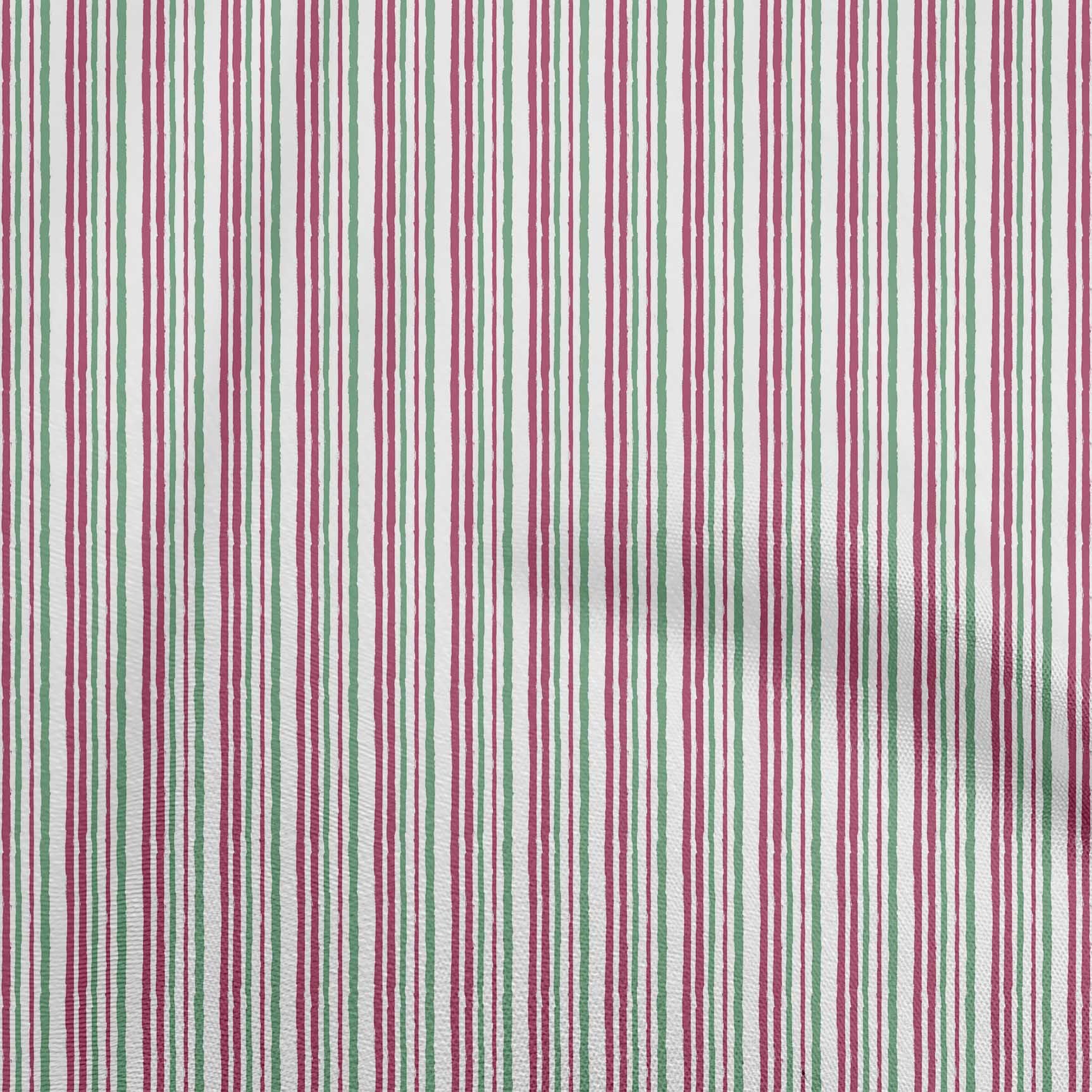 oneOone Cotton Cambric Pink Fabric Stripes Dress Material Fabric Print ...