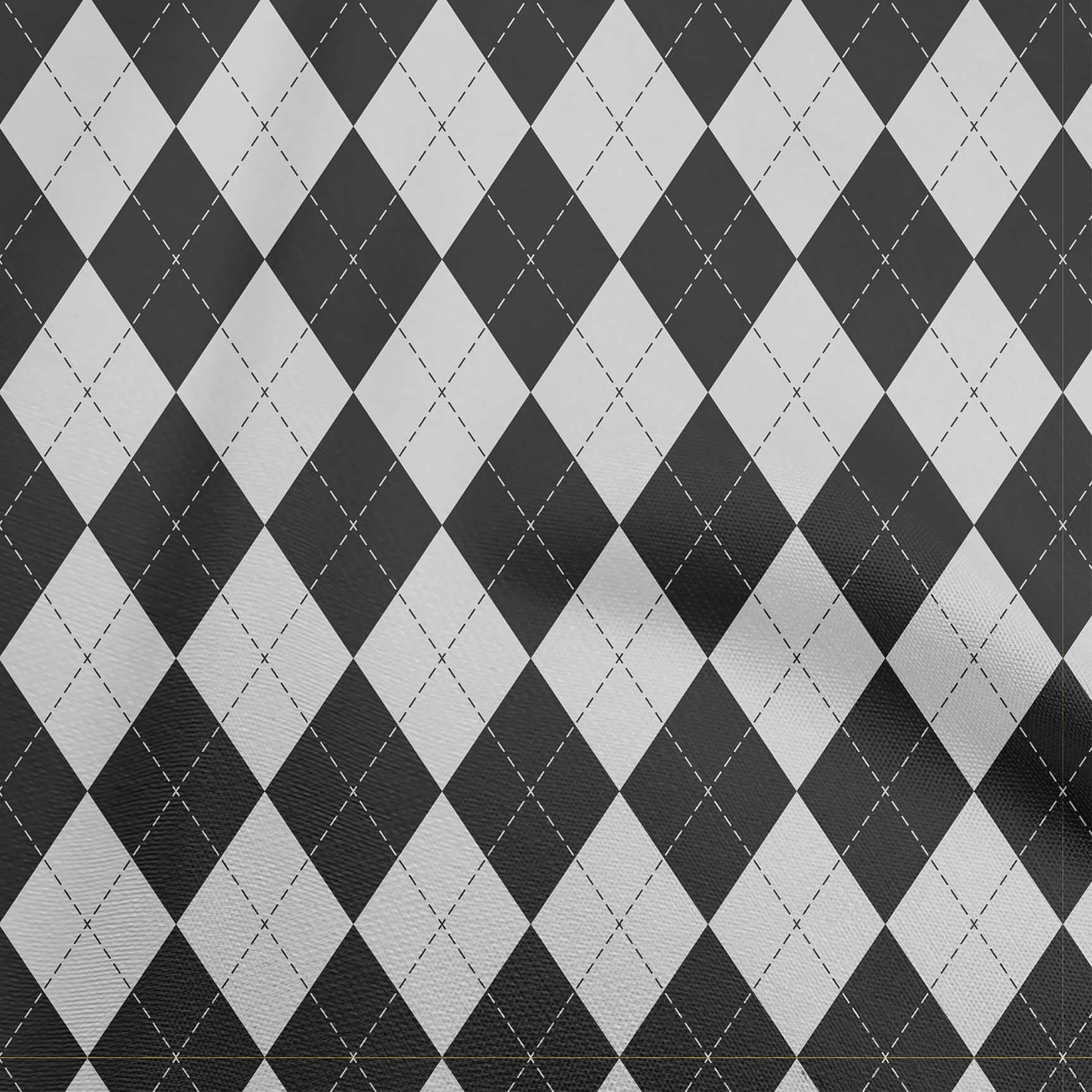 oneOone Cotton Flex Black Fabric Check Argyle Dress Material Fabric ...