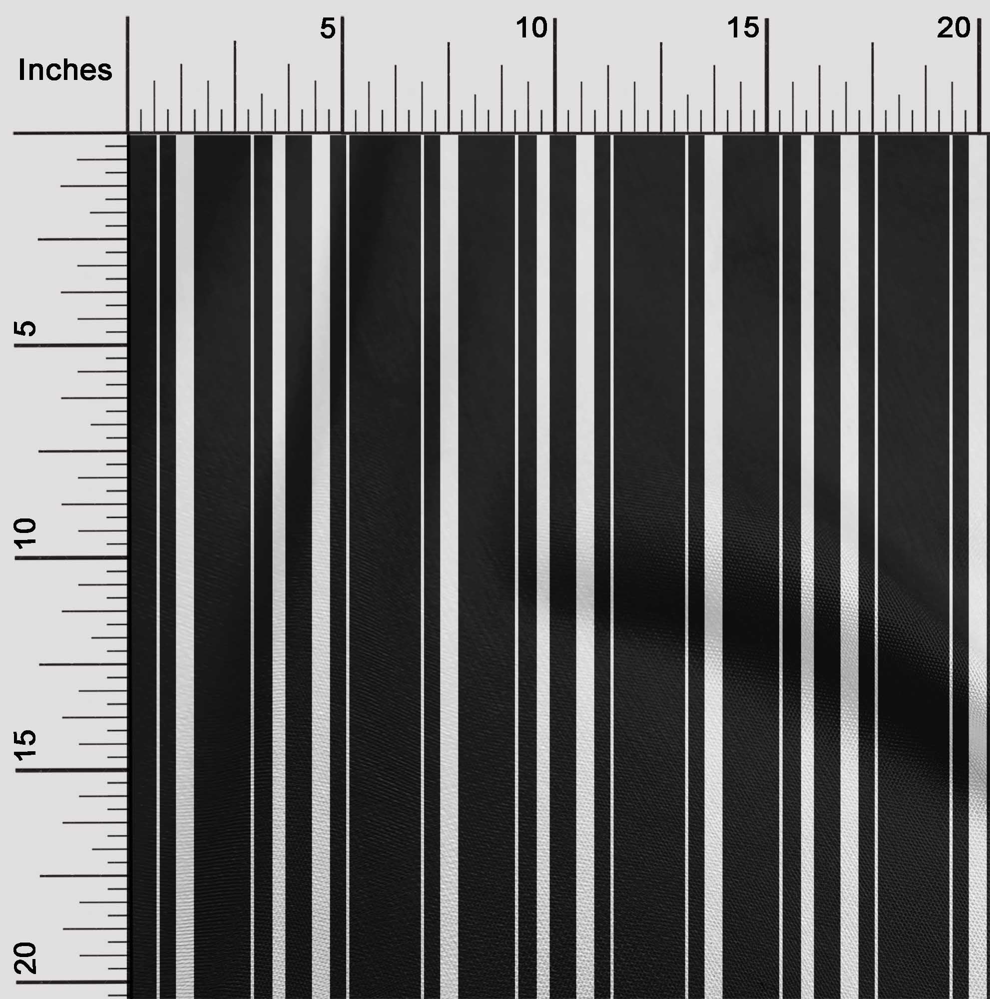 oneOone Cotton Flex Black Fabric Stripes Sewing Material Print Fabric ...