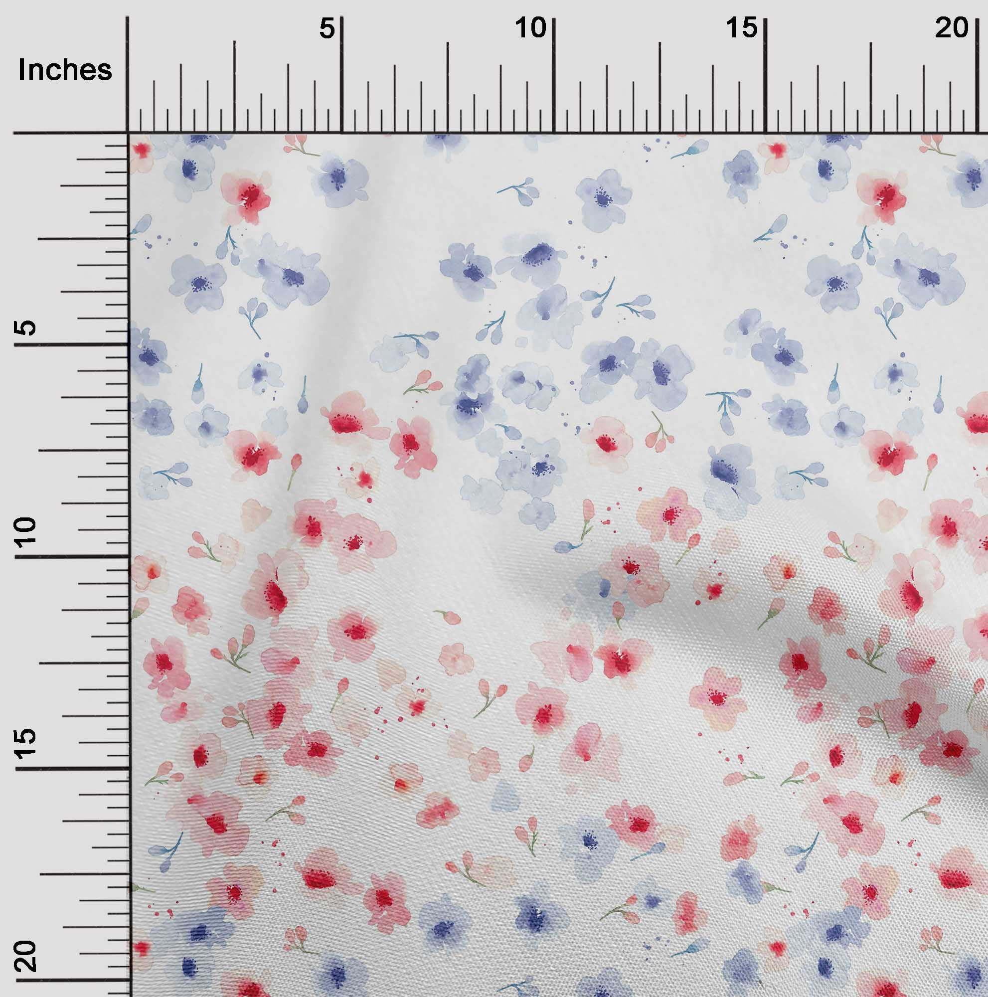 oneOone Cotton Flex Blush Pink Fabric Flower Watercolor Sewing Material ...