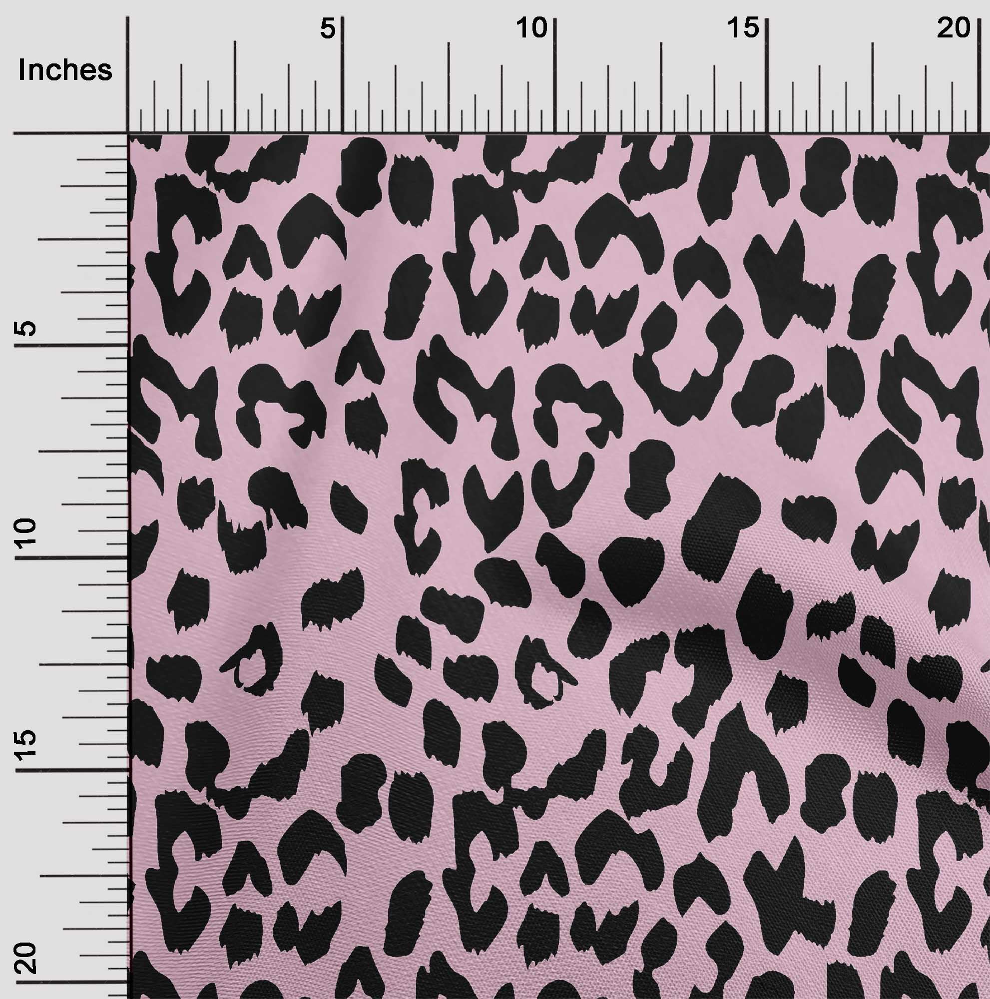 oneOone Cotton Flex Blush Pink Fabric Leopard Animal Skin Sewing Fabric ...