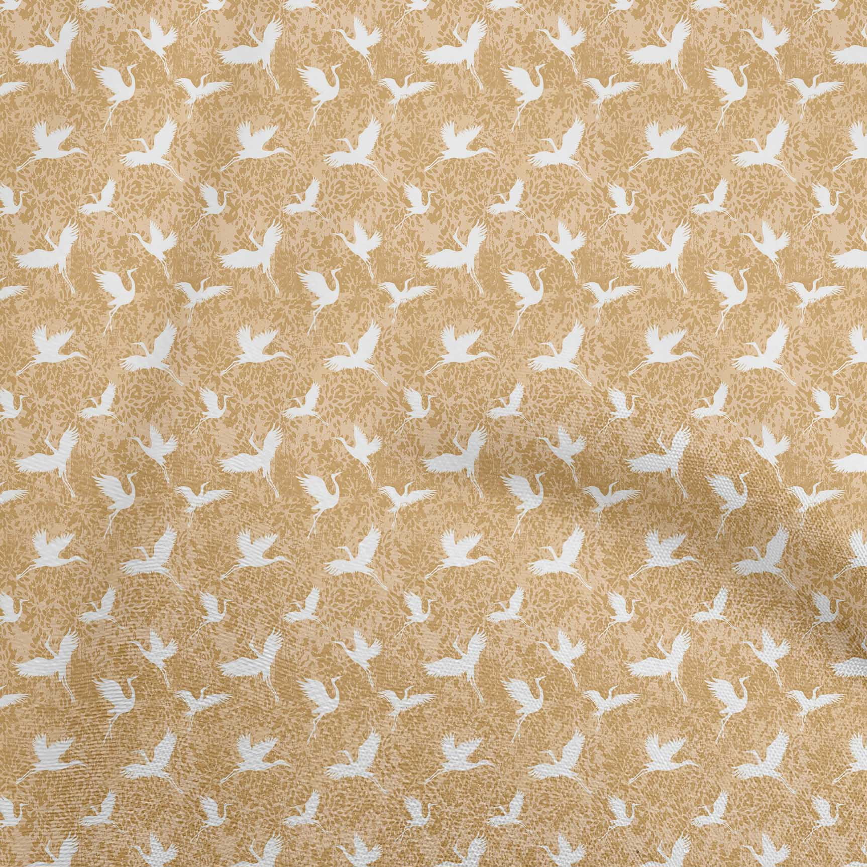 oneOone Cotton Flex Brown Fabric Flamingo Diy Clothing Quilting Fabric ...